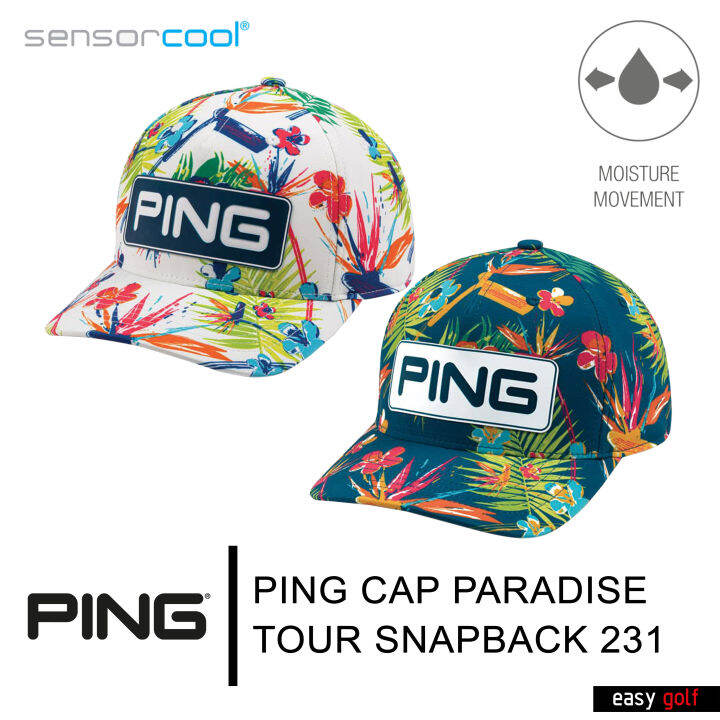 PING CAP PARADISE TOUR SNAPBACK 231 PING CAP MEN หมวกกอล์ฟ หมวกกีฬา ...