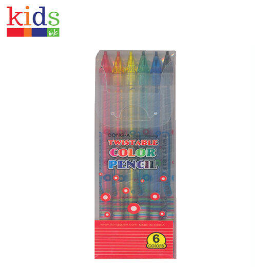 Dong-A Twistable Classic Colored Pencil 6 Colors - Kids Ink | Lazada PH