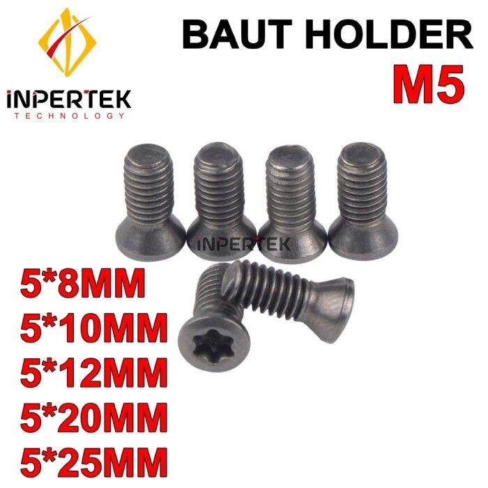 Baut Holder M5X8 Screw Bintang 5 X 8 mm Insert Holder Bubut Milling Mur ...