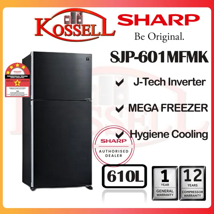 610L/670L/720L SHARP Mega Freezer 2 Door Fridge Peti Sejuk | 4 Star ...