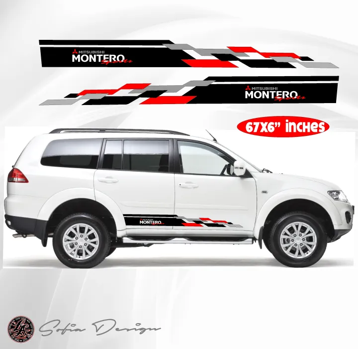 MITSUBISHI MONTERO BODY STICKER / MACHINE CUT VINYL STICKER | Lazada PH