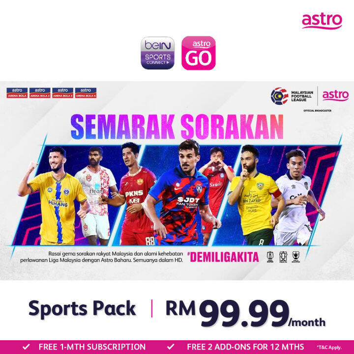 Astro Sports Pack TV Subscription Plan with Plug & Play Ultra Box, 24 ...
