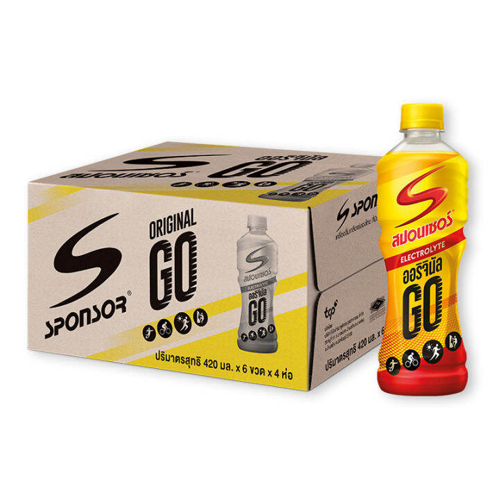 [ส่งฟรี!!!] สปอนเซอร์ เครื่องดื่มเกลือแร่ ออริจินัล โก 420 มล. แพ็ค 24 ...