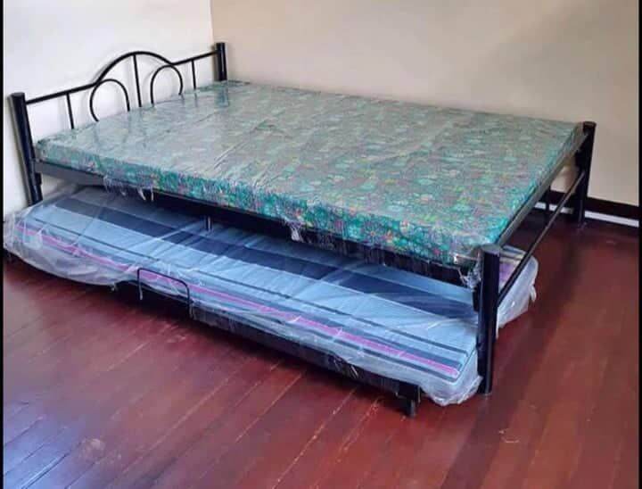 bedframe 48 with pullout bed 36 and 2 regular foam double size | Lazada PH