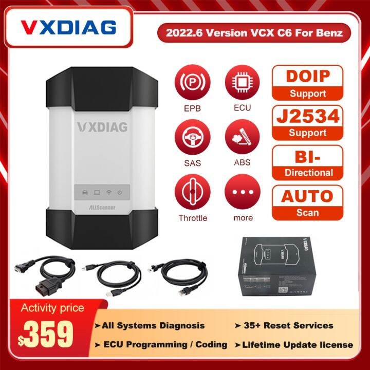 VXDIAG VCX C6 For Mercedes Benz Diagnostic Tools DOIP Oneline/Offline ...