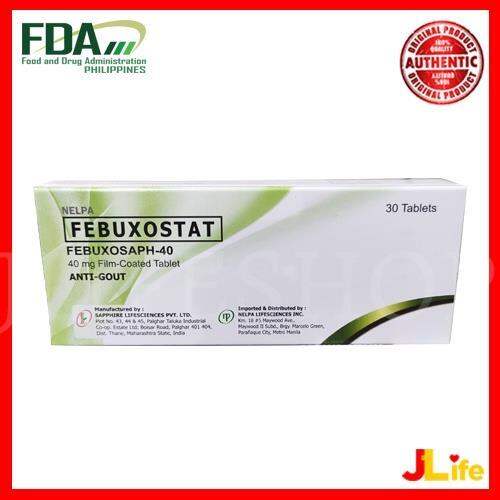 Antigout Febuxostate 40mg 80mg 30 Tablets | Lazada PH