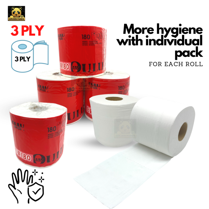OULU Bamboo Pulp Toilet Roll 3ply individual tissue/ OULO Bathroom ...