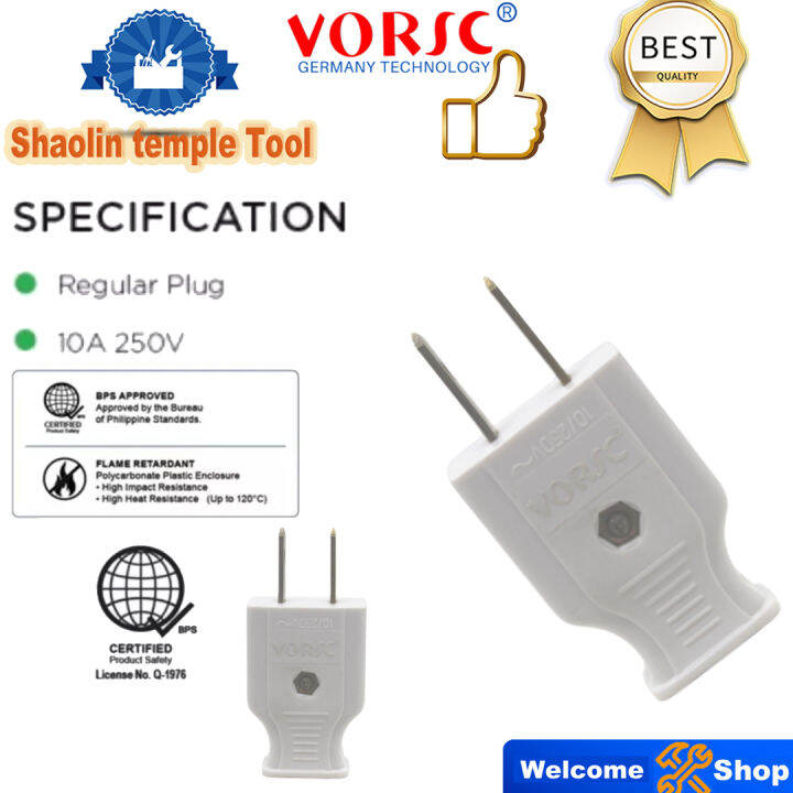 VORSC REGULAR ADOPTER (PVC PLUG) Regular Plug 10A 250V | Lazada PH