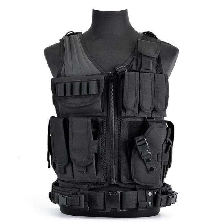 Outdoor Gaming Vest Unisex Military Tactical Molle Vest Adjustable ...
