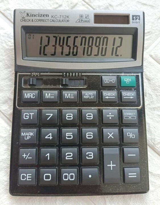 Kalkulator 712K - Kalkulator 12 Digit Ukuran Besar - Check and Correct ...