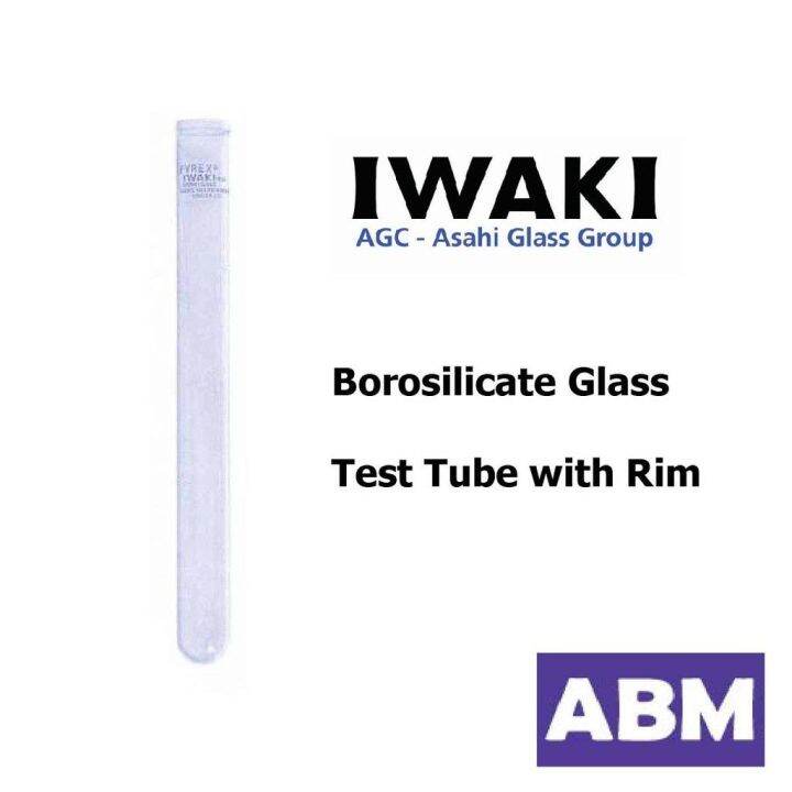 Test Tube with Rim, 25x150mm / 25x200mm PYREX IWAKI /Boiling Tube ...