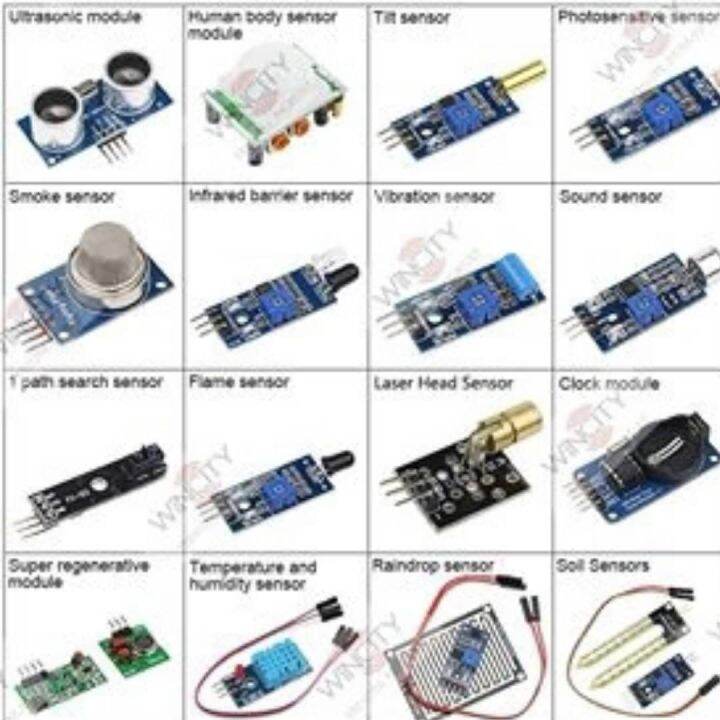 WSS Arduino UNO/ Ultrasonic sensor/ PIR Sensor/ DHT sensor/ Moisture ...