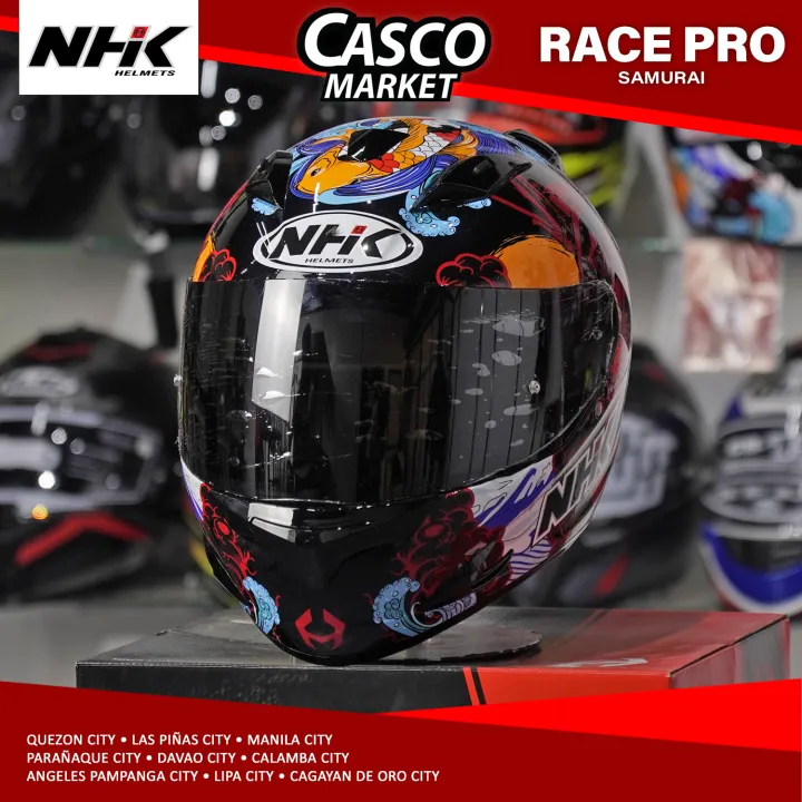NHK RACE PRO SAMURAI FULL FACE SINGLE VISOR MOTORCYCLE HELMET | Lazada PH