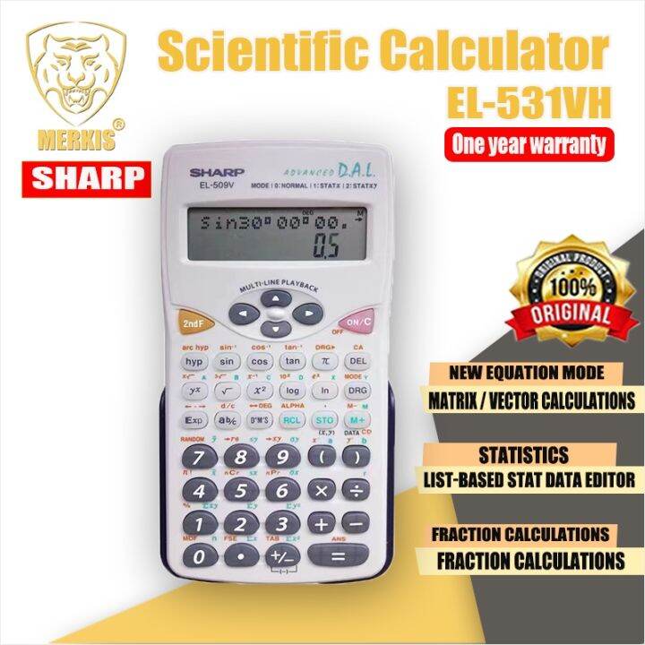 ☀SHARP EL-531VH Scientific calculator multi-function function For ...