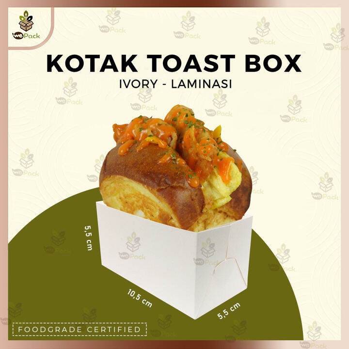 Box kotak alas roti bakar toast box kemasan roti panggang ivory ...