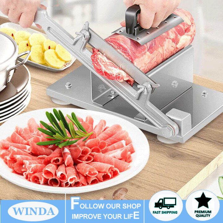 Winda Household Manual Meat Slicer Commercial Fat Beef And Mutton Roll ...