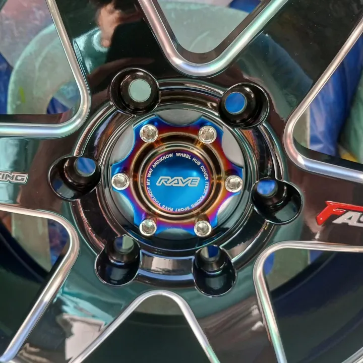 2pcs Wheel Center Rim Caps Car modified Hub Cap 2 in 1 stereo ...