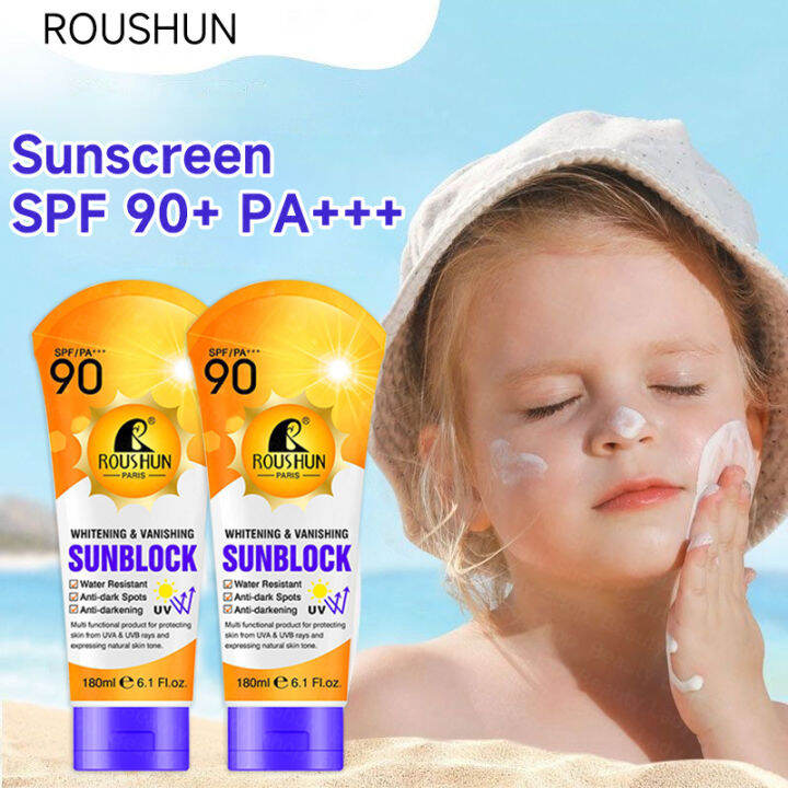 Sunscreen Whitening Sun Cream SPF 90+ PA+++ Facial Body Skin Protective Cream Anti-Aging Oil ...
