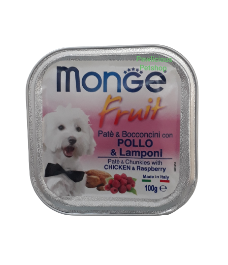 Monge Fruit Pate and chunkies with Chicken & Raspberry 100g | Lazada PH