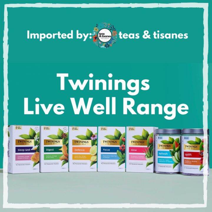 Twinings LIVE WELL RANGE Hot Cold Brew Tea Sleep Defence Digest Focus ...