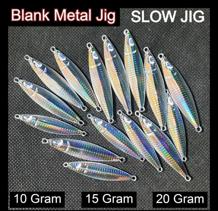 Metal Jig Blank 10 gram Slow Jig Micro Jig Blank Hologram Foil 10g 10gr 15gr 15gr 20g 20gr ...