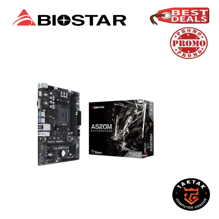MOTHERBOARD BIOSTAR A520MH AMD SOCKET AM4 | Lazada PH