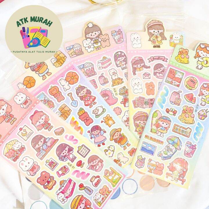 STIKER ALB MOMO (1 LEMBAR STIKER ) STICKER KEKINIAN SOUVERNIR KADO UNIK ...