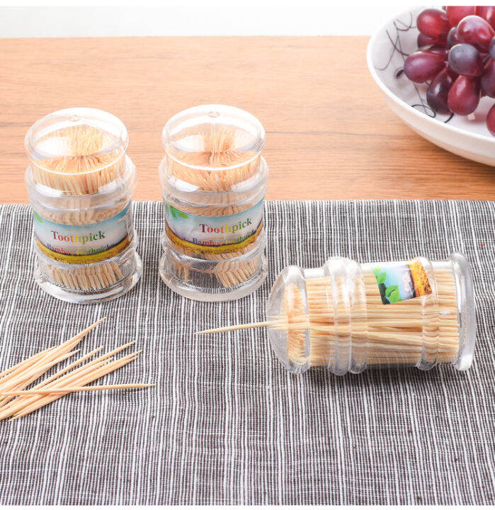 Disposable Toothpick Natural Bamboo Dental Floss Toothpick with ...