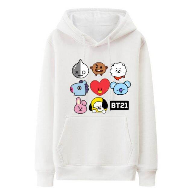 Bt21 BTS Character Hoodie Jacket Unisex | Lazada PH