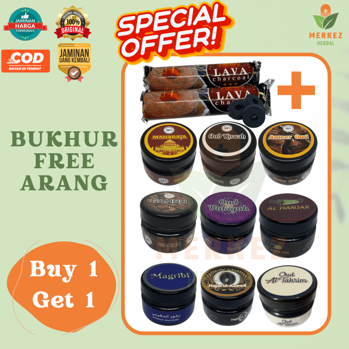 Paket Buhur Bukhur Bakhoor Arab Wewangian Beragam Varian Hajar Aswad ...