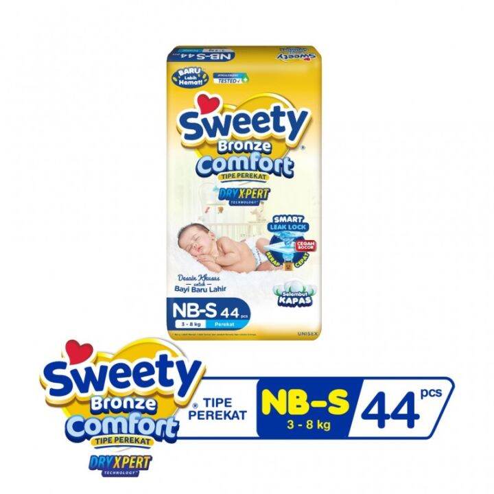 Sweety Bronze Comfort Tipe Perekat - Sweety NB-S 44 - Pampers Sweety ...