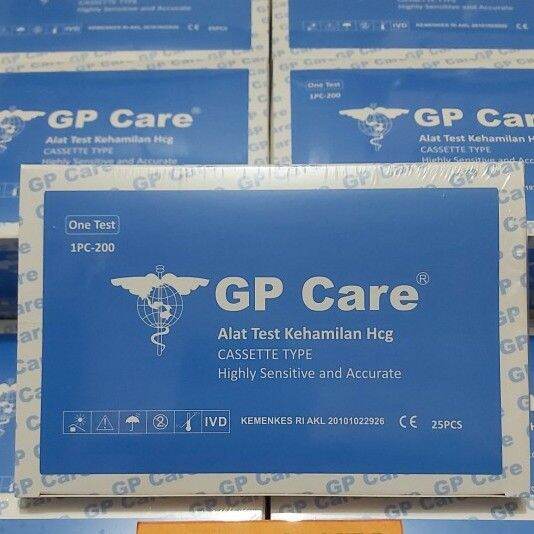 Per Box - HCG Tetes GP Care. Alat Test Kehamilan. HCG Cassette. Tespek ...