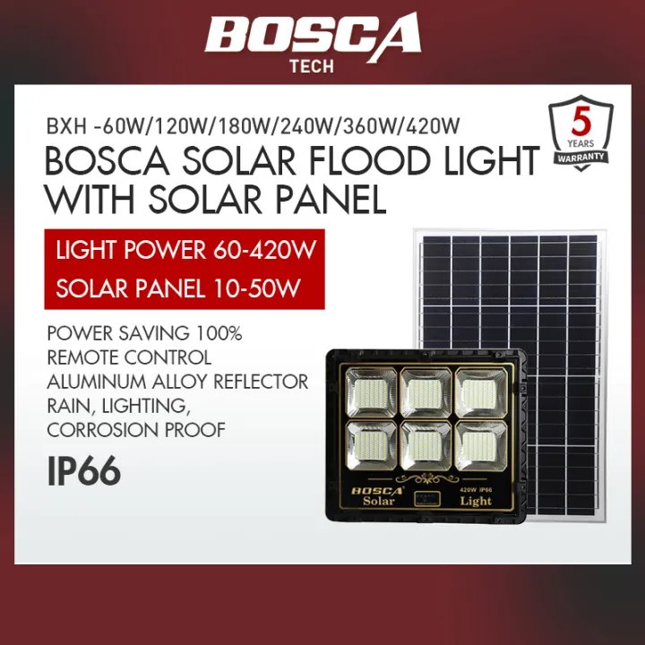 BOSCA Solar Flood Light LED Outdoor Street Lamp 5 year Warranty BXH-60W ...