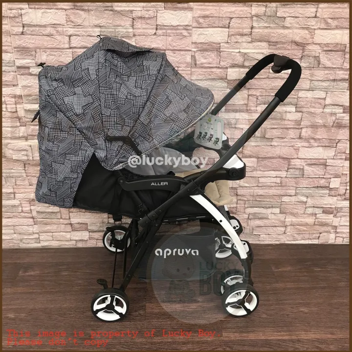 Apruva SD-22 Aller Reversible Handle Deluxe Stroller for Baby Grey ...
