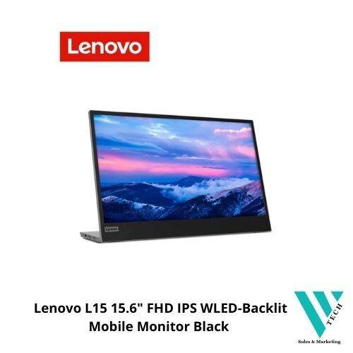 Lenovo L15 15.6" FHD IPS WLED-Backlit Mobile Monitor Black (USB-C, 3 ...