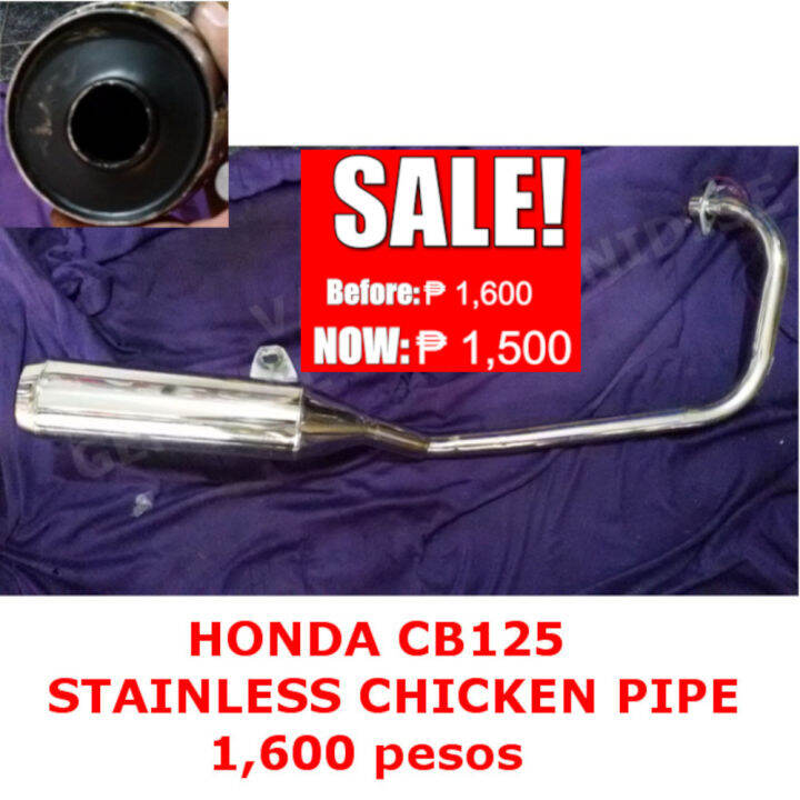 Honda CB125,Chicken Pipe, Full Muffler Stainless, CB 125 | Lazada PH