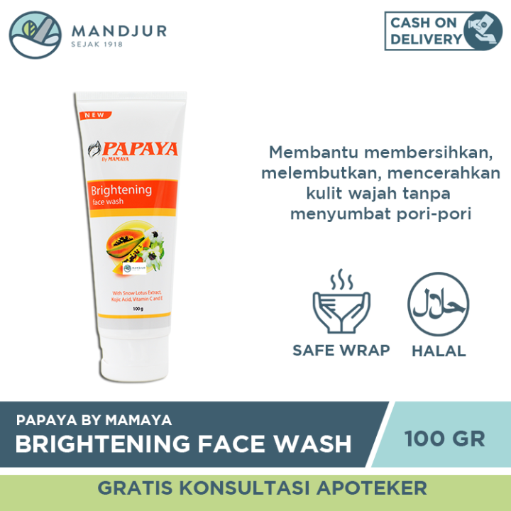 Sabun Papaya By Mamaya Brightening Face Wash 100 Gr - Sabun Pembersih ...