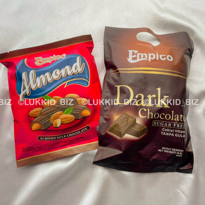 Empico: Chocolate (Dark choc/Almond milk choc) ช็อกโกแลตแบ่งซอง (ดาร์กช็อก/อัลมอนด์ช็อก ...