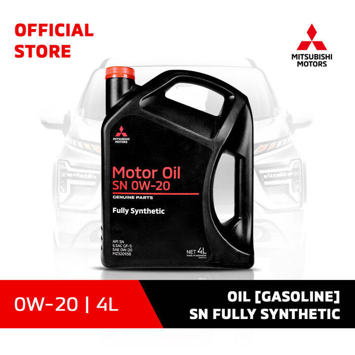 Mitsubishi Motors Genuine Oil [Gasoline] 0W-20 SN FULLY SYNTHETIC 4L | Lazada Indonesia