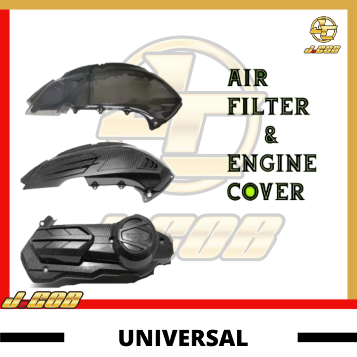 Yamaha nvx 155 V2 VVA 2021 Aerox 155 AIR-FITER engine cover carbon ...