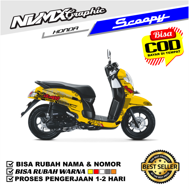 DECAL SCOOPY KUNING FULL BODY/DECAL SCOOPY CUSTOM 2021 | Lazada Indonesia