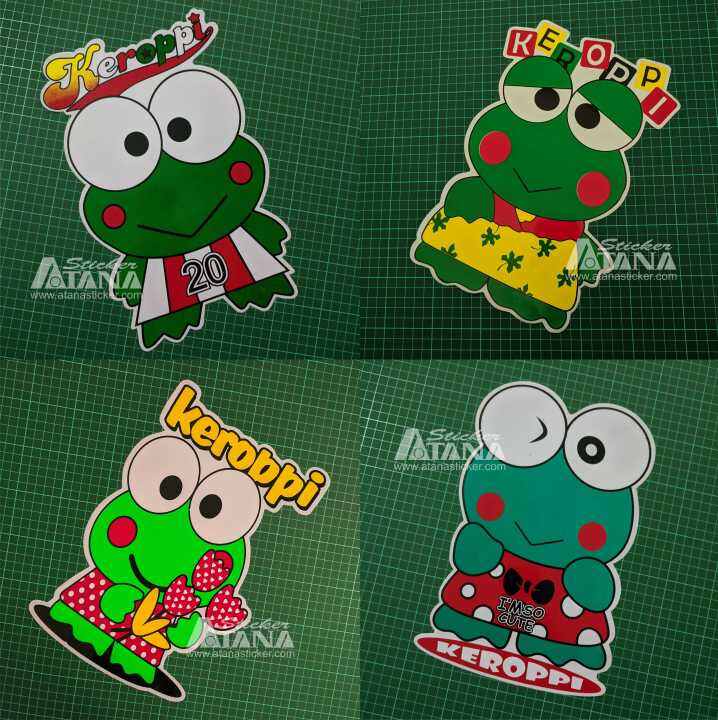 Stiker Printing Sablon Jumbo Vinyl Keroppi Kodok Katak Hijau Kartun ...