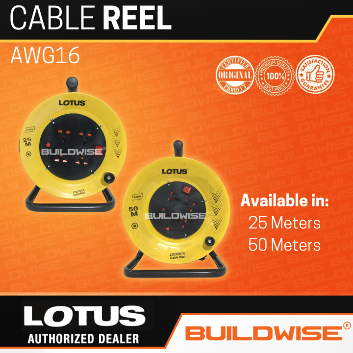 Lotus Cable Reel 25M/ 50M (AWG16)「BUILDWISE®」 *NEW ARRIVAL* | Lazada PH
