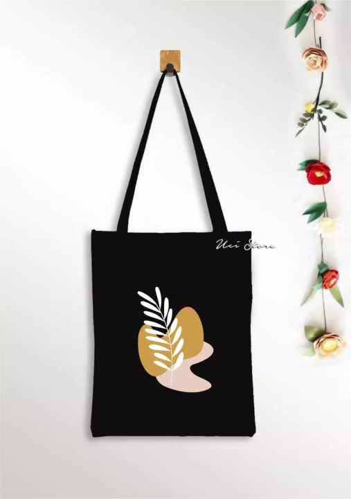 TAS TOTEBAG KANVAS WANITA TAS TOTE BAG AESTHETIC BUNGA 6 TOTEBAG ...