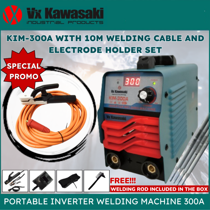 VX KAWASAKI MMA PORTABLE INVERTER WELDING MACHINE MINI SERIES KIM-300A ...