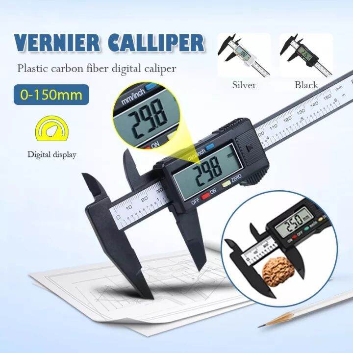 เวอร์เนียร์ Vernier Caliper Digital เวอร์เนียร์(0-150mm)เวอร์เนียร์ แท้ ...