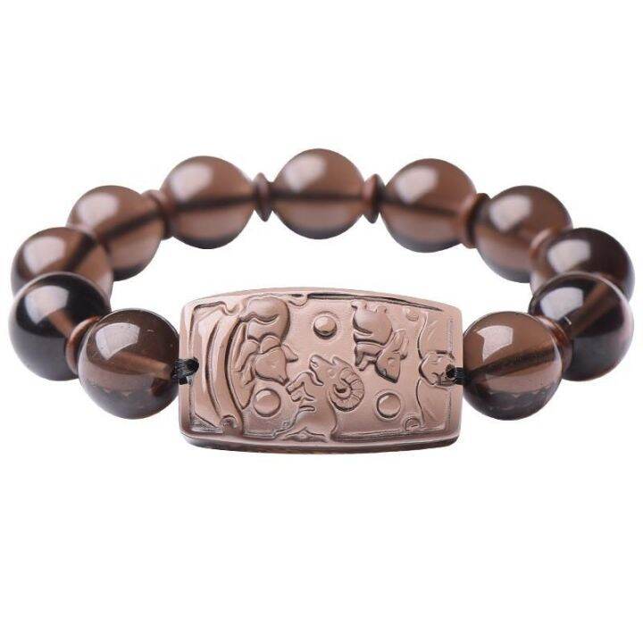 ธรรมชาติ Obsidian Tiger Horse Dog Triple celet Snake Chicken Bull ...