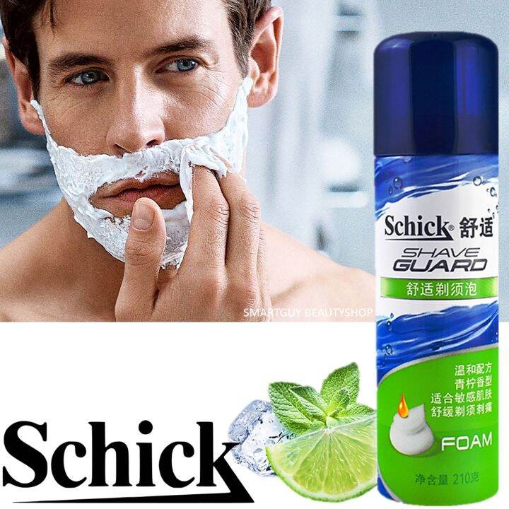 Schick Shave Guard Lime Sensitive Shaving Foam มูสโฟมโกนหนวดกลิ่นไลม์ ...