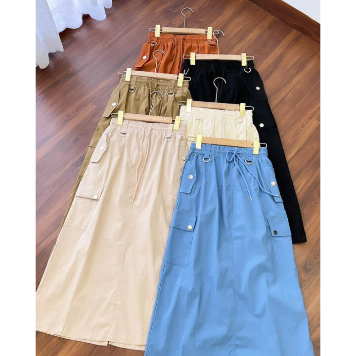 SHINE FASHION - ROK ZIZE CARGO KATUN POLY / SKIRT KOREAN STYLE FANCY ...