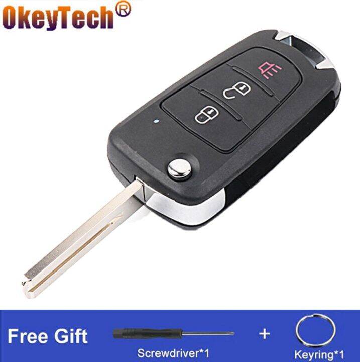 Okeytech High Quality Replacement Flip Key Fob Remote Control Auto Key ...